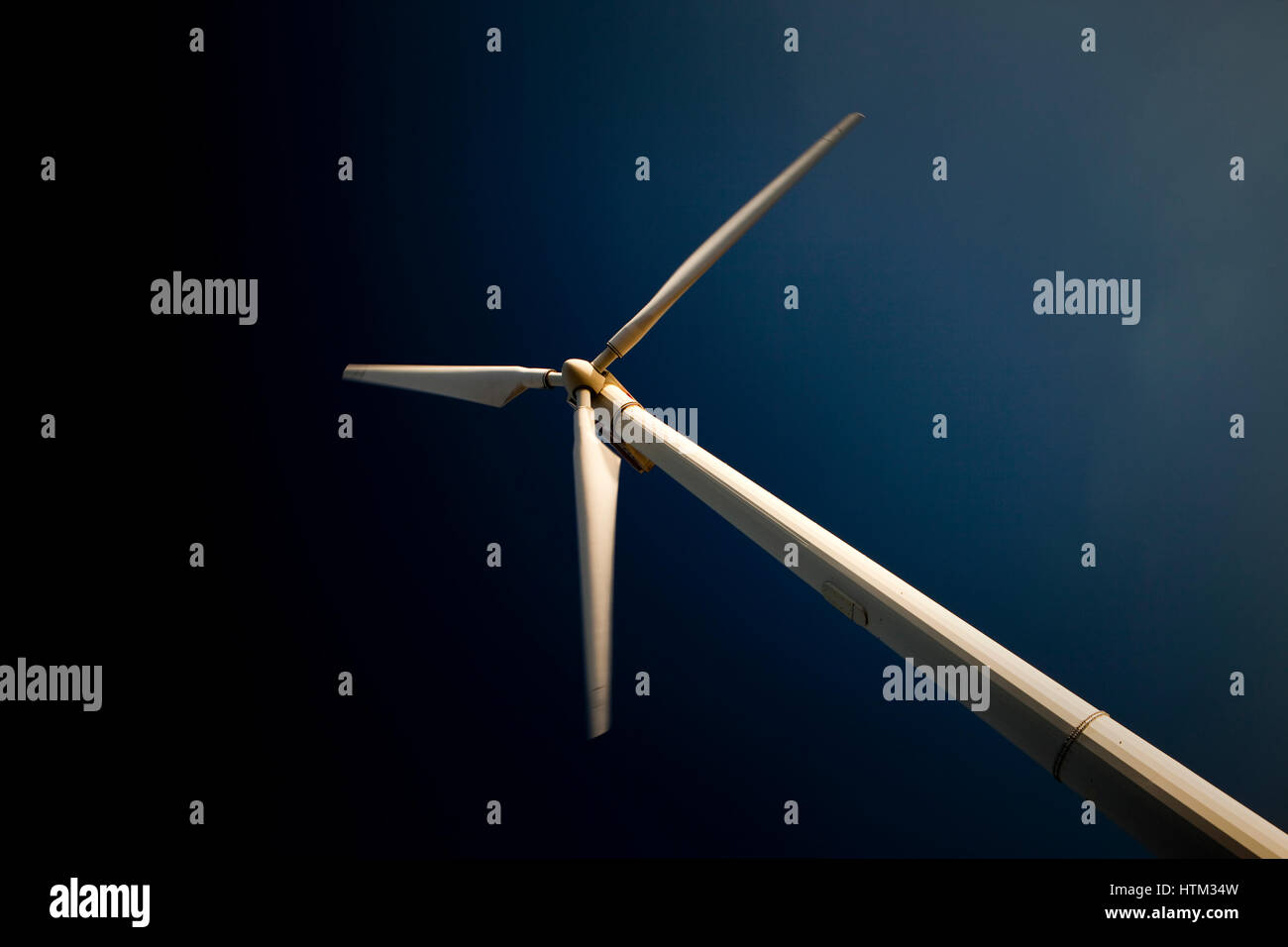 Modern Wind Turbine against blue sky Stock Photo - Alamy