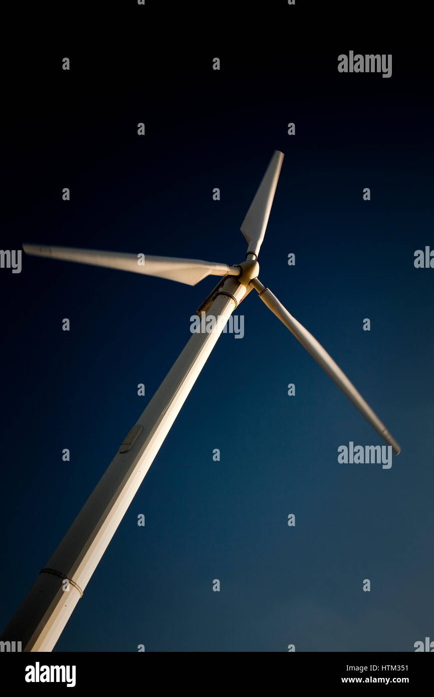 Modern Wind Turbine against blue sky Stock Photo - Alamy