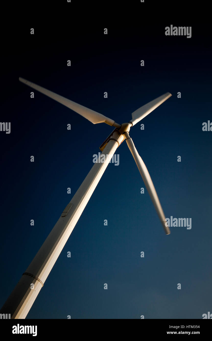 Modern Wind Turbine against blue sky Stock Photo - Alamy