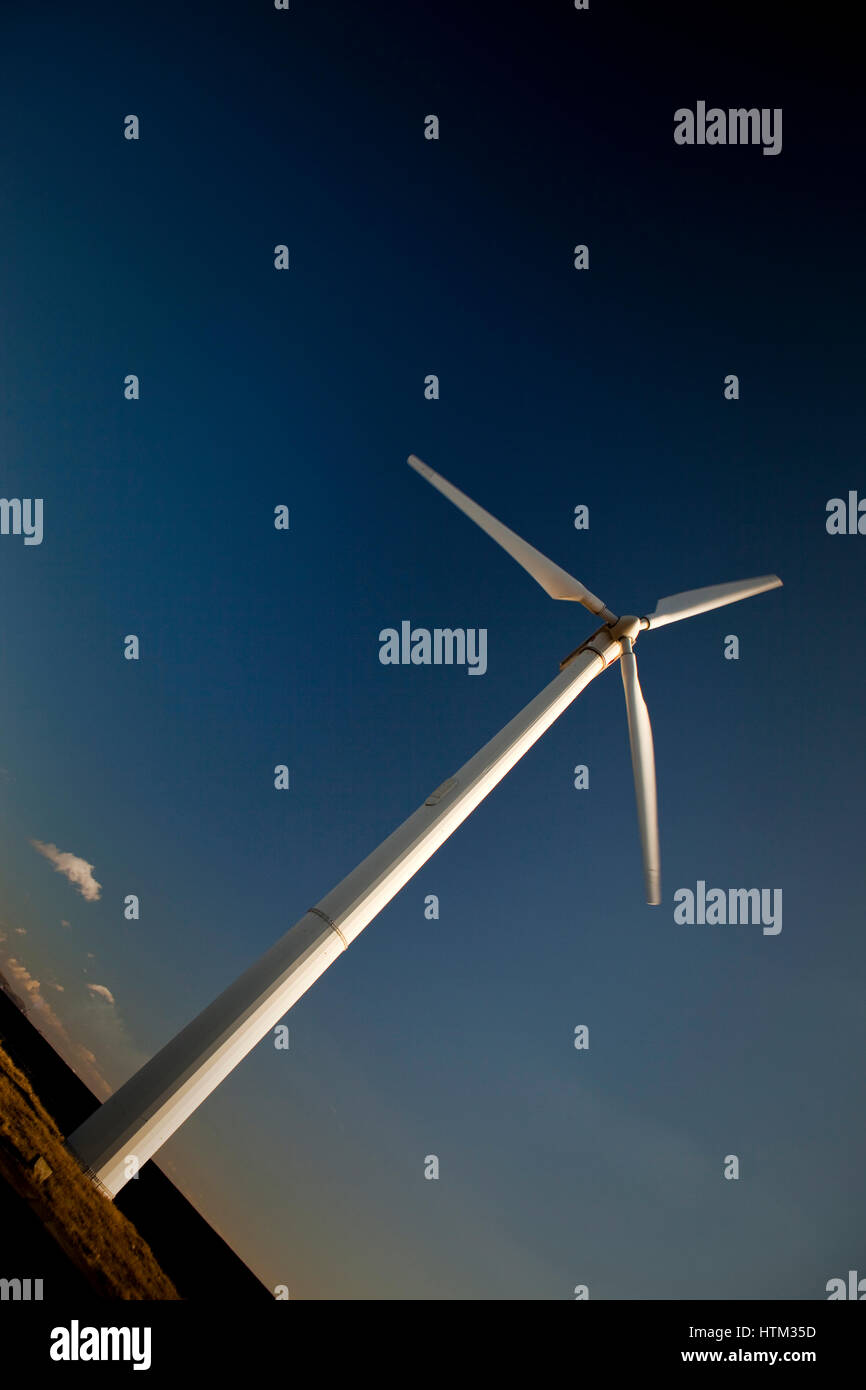 Modern Wind Turbine against blue sky Stock Photo - Alamy