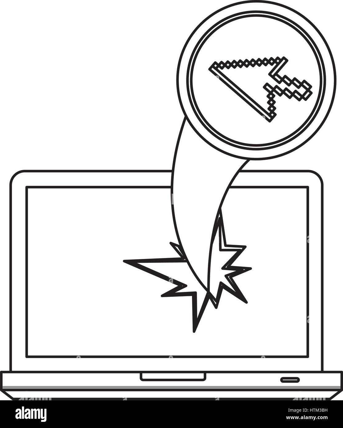 Figure computer arrow cursor hi-res stock photography and images - Alamy