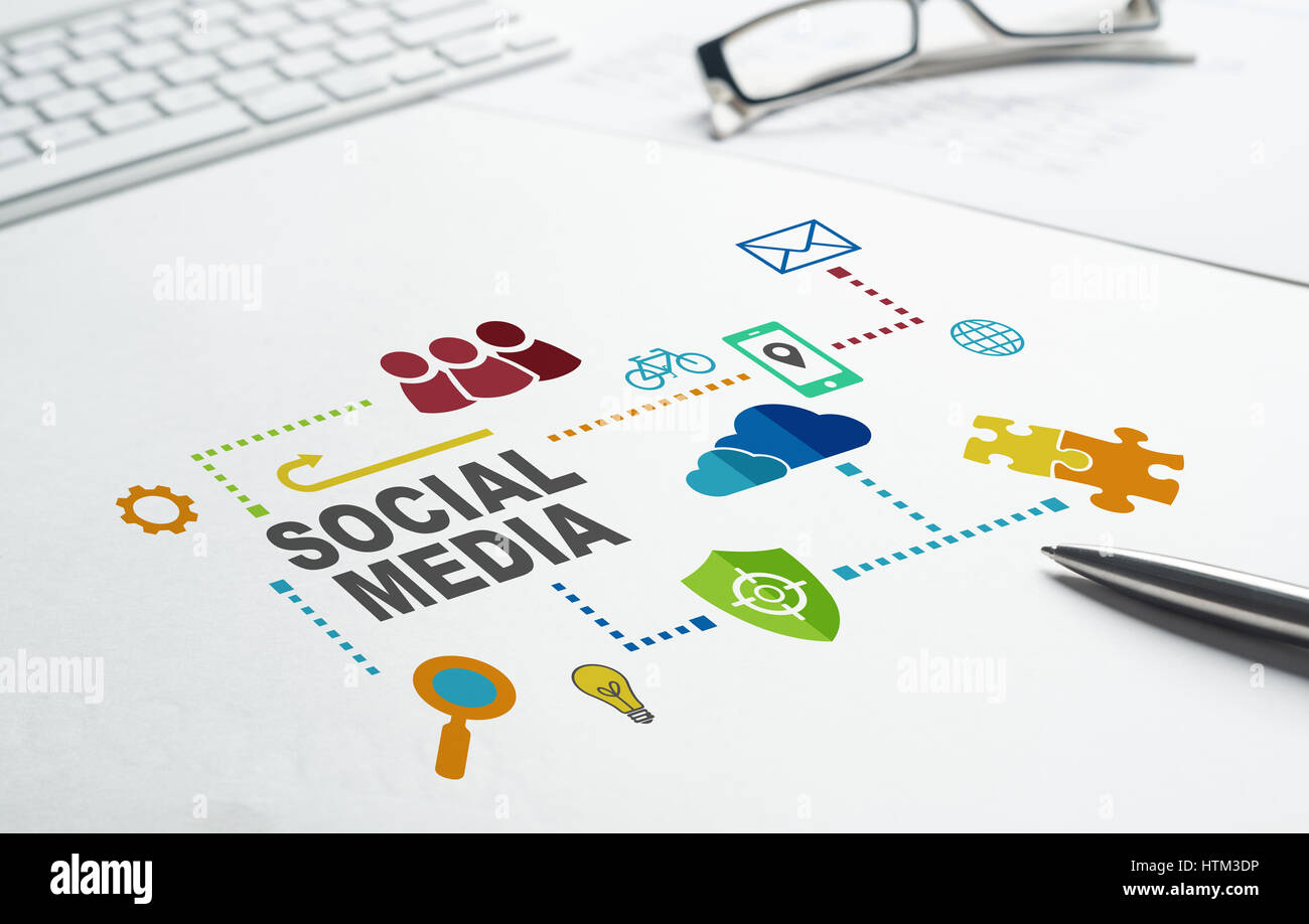 Network media background Stock Photo - Alamy