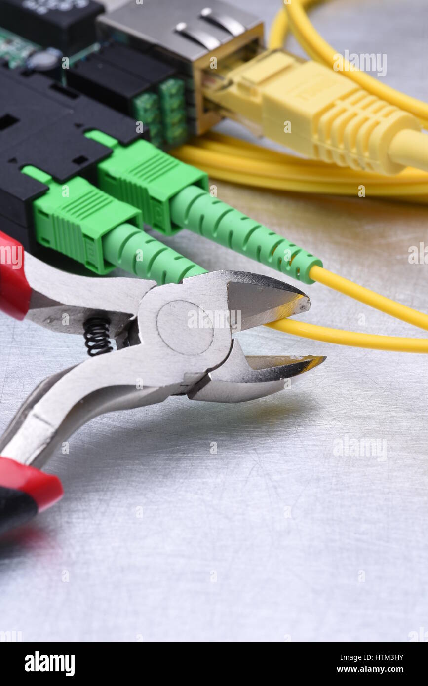 Cutting Internet Network Access Stock Photo - Alamy