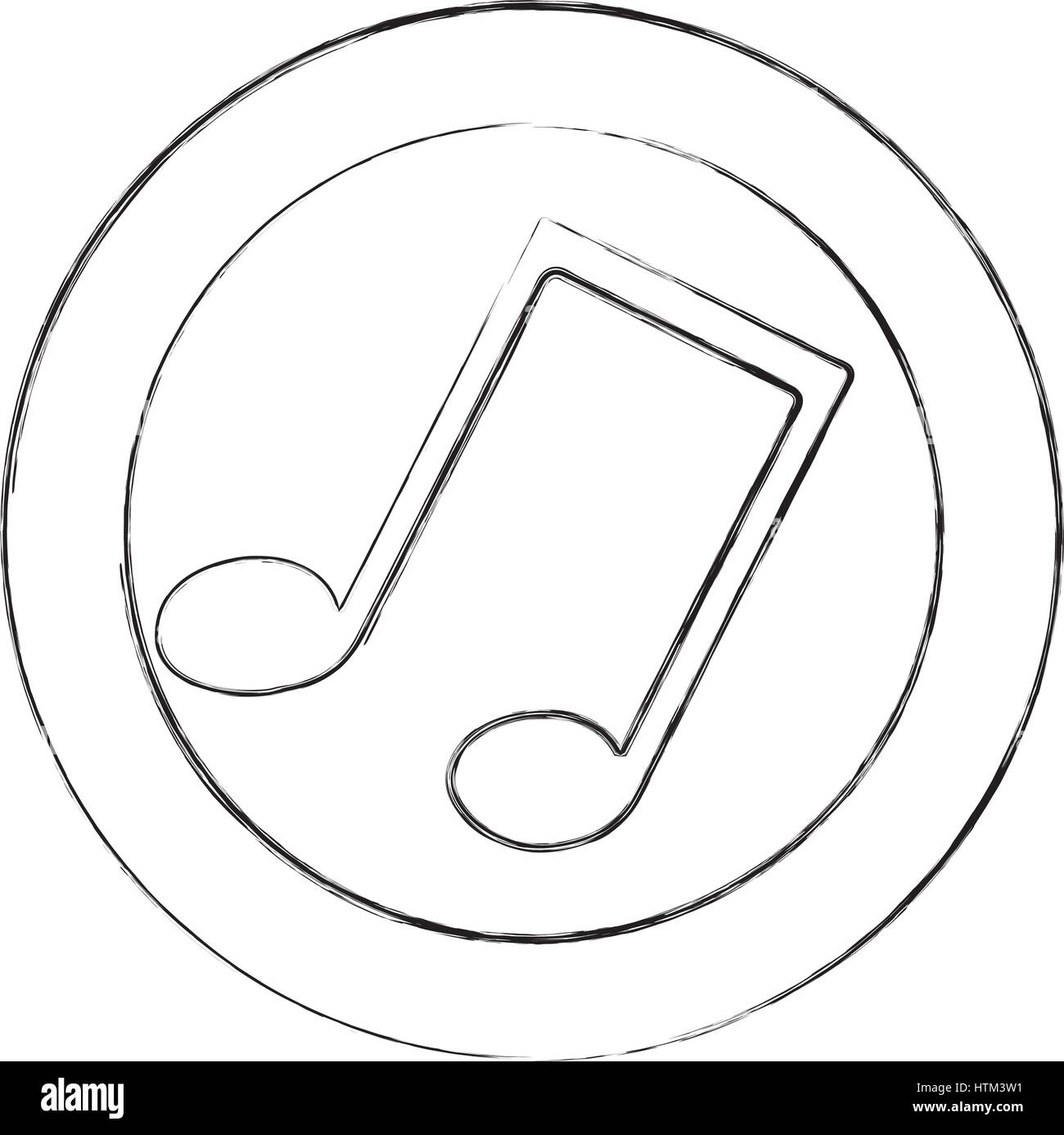blurred silhouette circular frame with musical note Stock Vector Image ... blurred silhouette circular frame with musical note Stock Vector Image ...