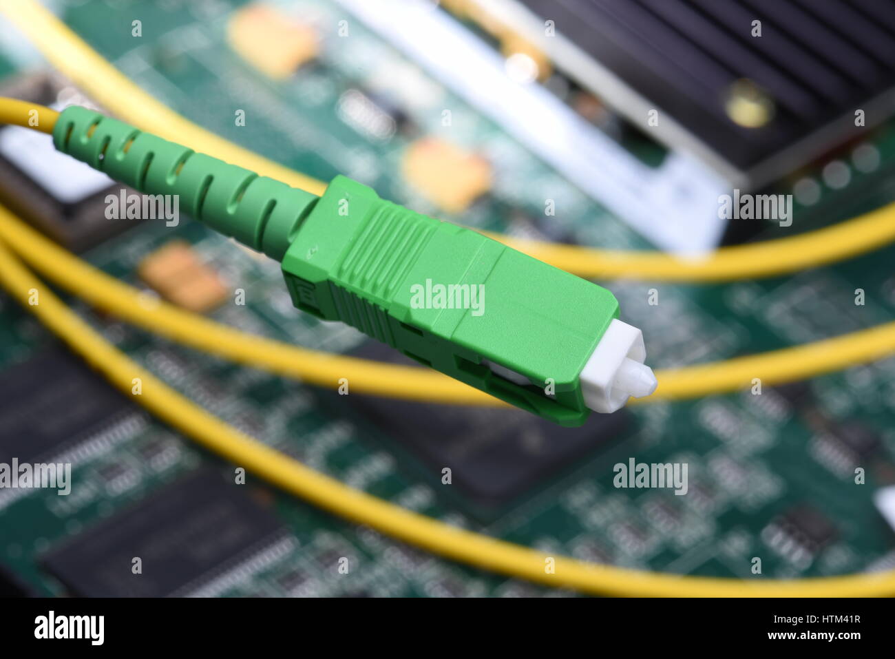 Fiber Optic Cable Internet Of Things Technology Stock Photo - Alamy