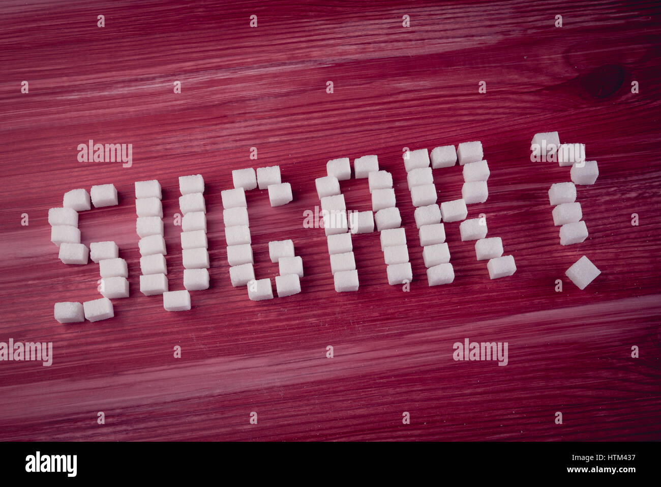 Word SUGAR with question mark made of sugar cubes Stock Photo - Alamy