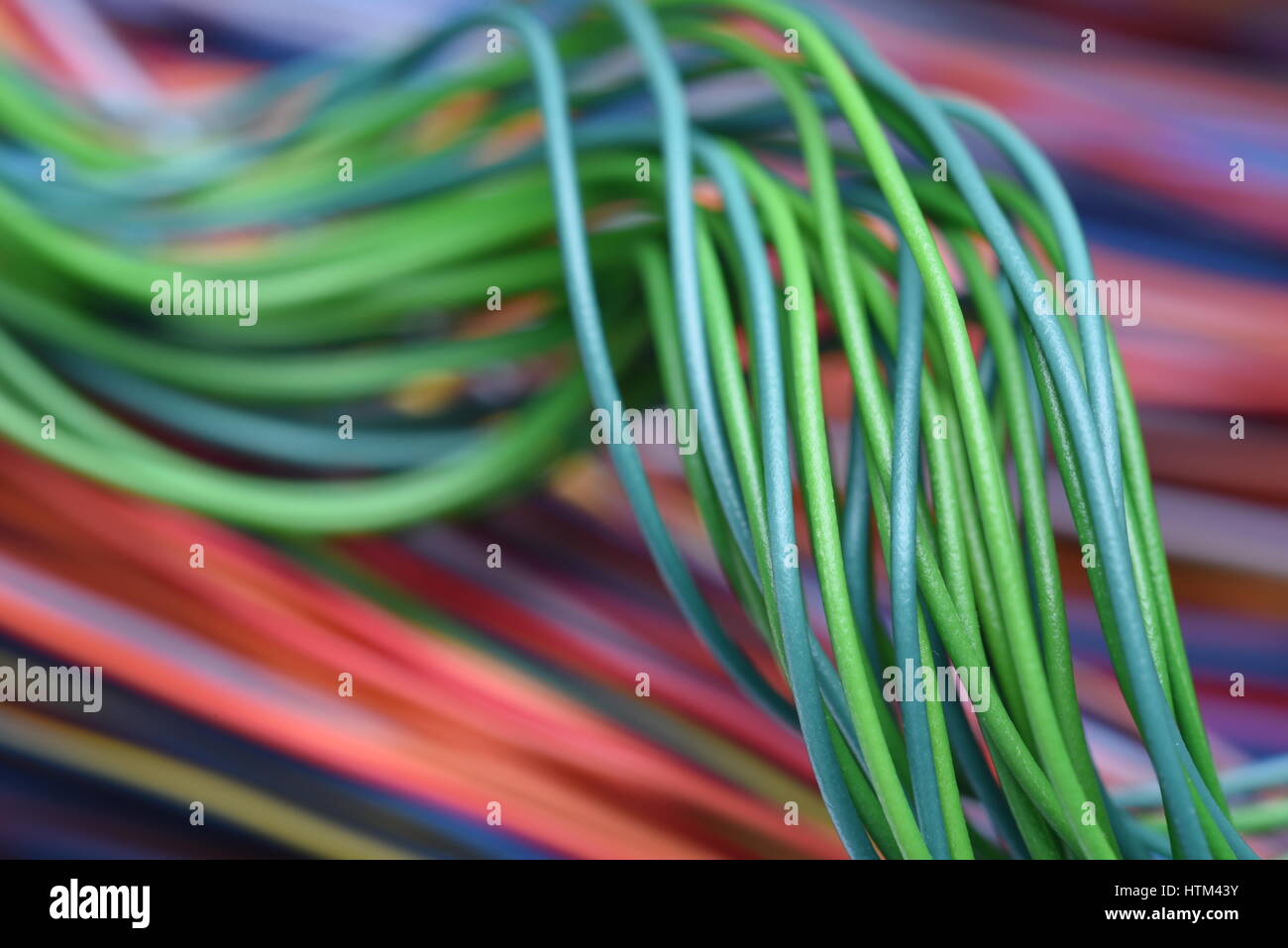 Electrical cables and wires close-up Stock Photo - Alamy