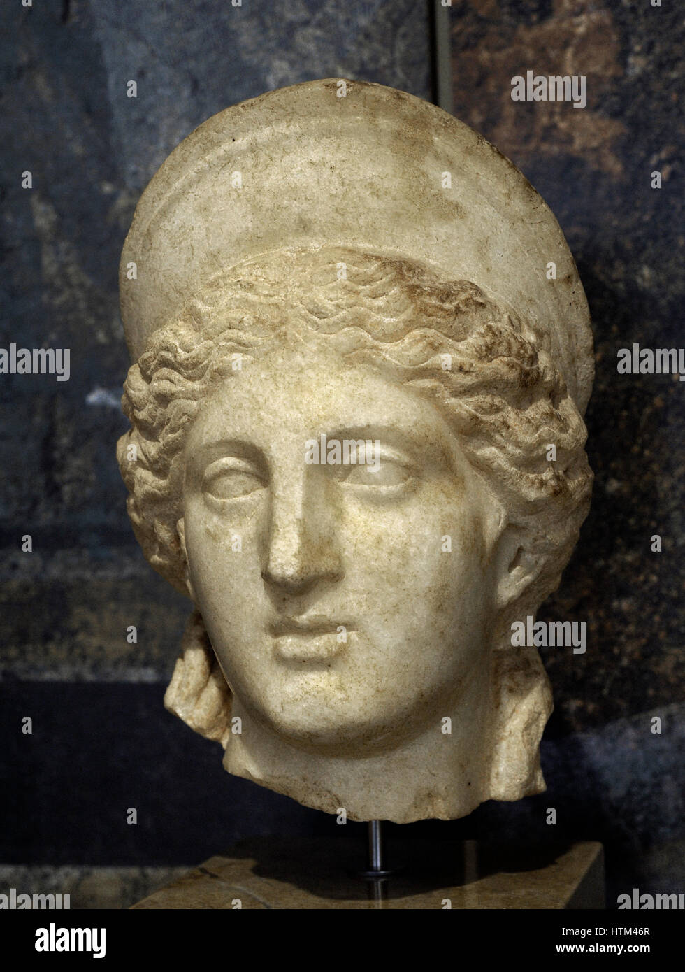 Female divinity. 2nd century AD. Head of goddess with diadem, recovered ...