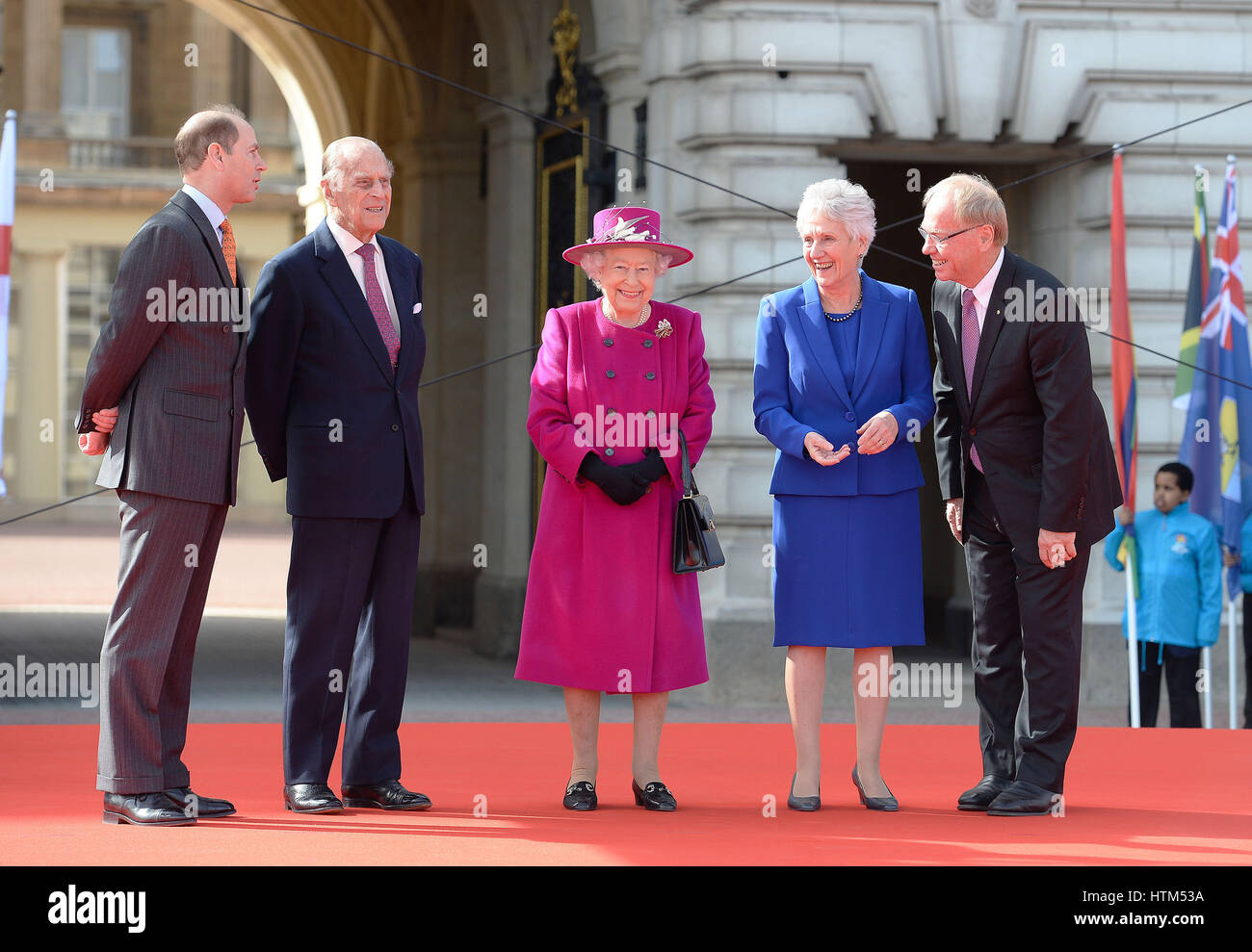 (From the left) The Earl of Wessex, Duke of Edinburgh, Queen Elizabeth ...