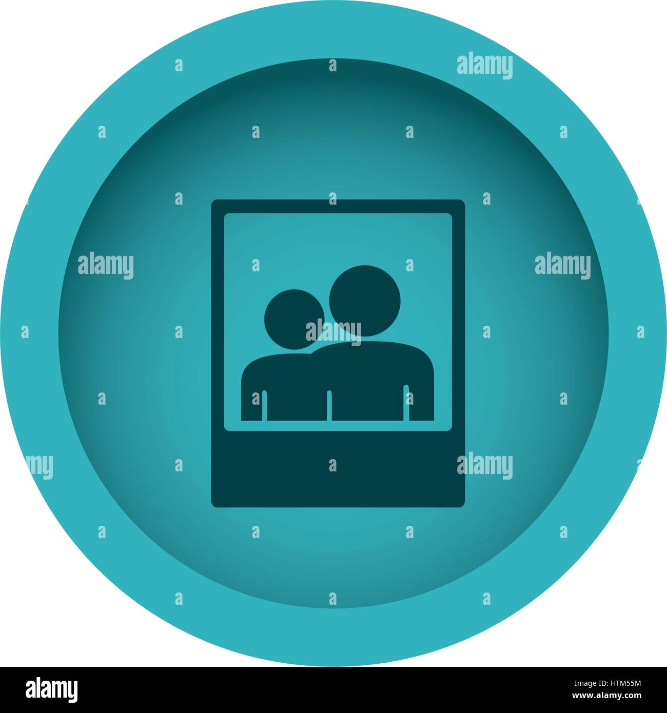 Blue photo frame, circular hi-res stock photography and images - Alamy