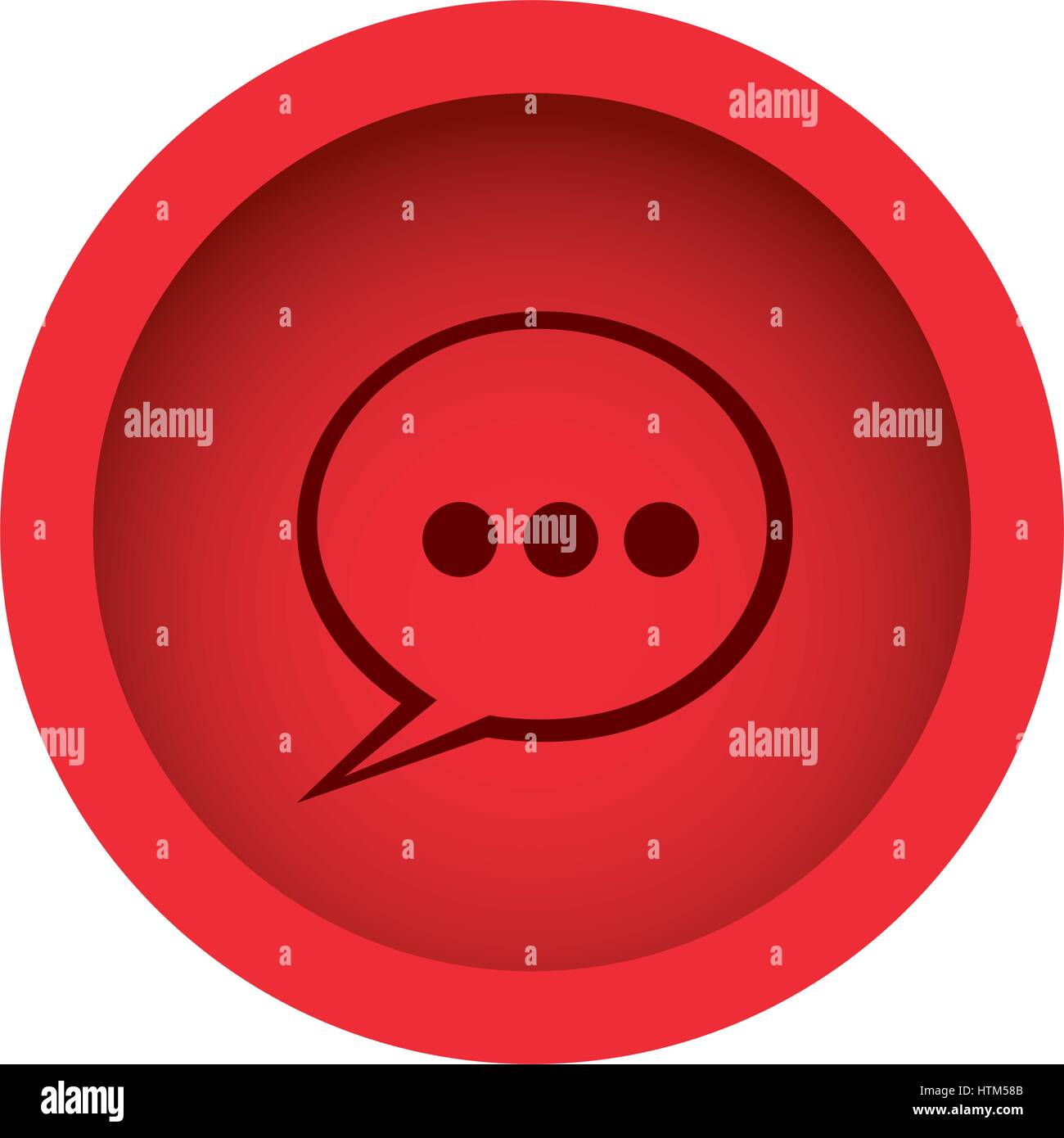 red color circular frame with silhouette speech bubble Stock Vector ...
