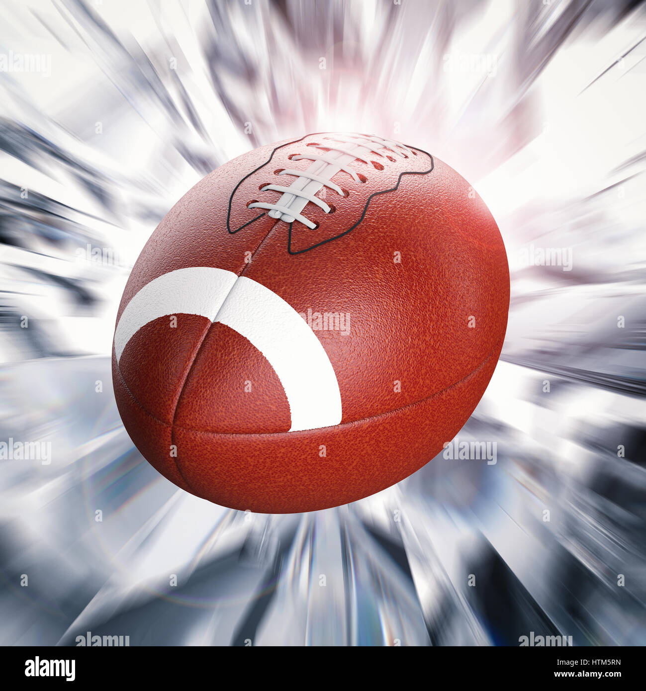 3d rendering american football ball with broken glass background Stock ...