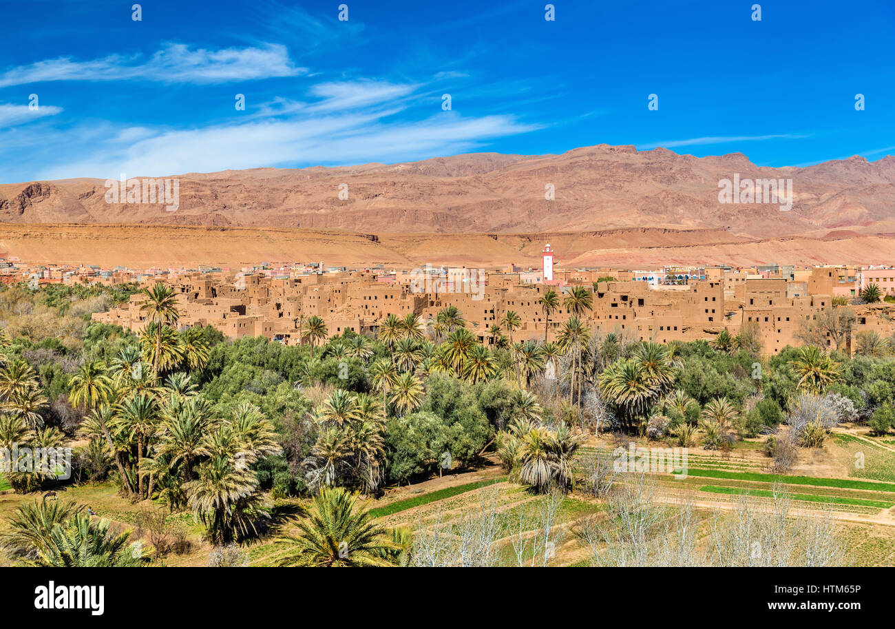 Panorama of Tinghir city in Morocco Stock Photo - Alamy