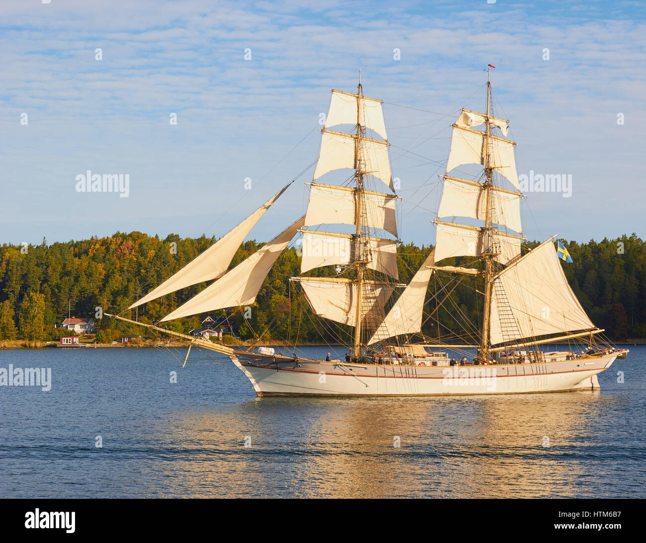 Sailing ship in the Stockholm archipelago, Sweden, scandinavia Stock ...