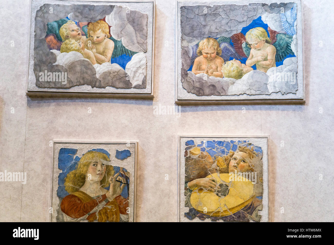 Vatican pinacoteca, Melozzo da Forlì(Forlì 1438-1494), An angel playing the lute 1480,Vatican ...