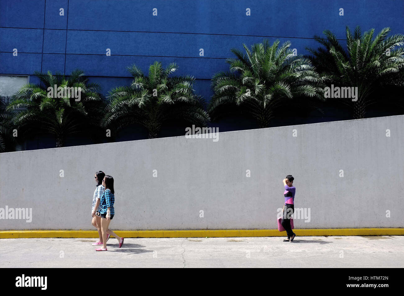 Pedestrians In Cebu City The Second City Of The Philippines Stock