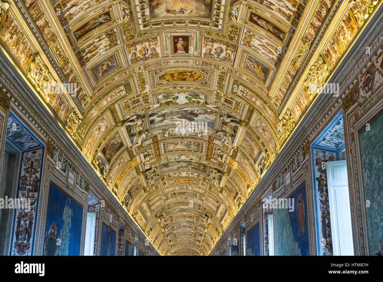 The Gallery of Maps in Thr Vatican Museum, Vatican city, Rome, Italy ...