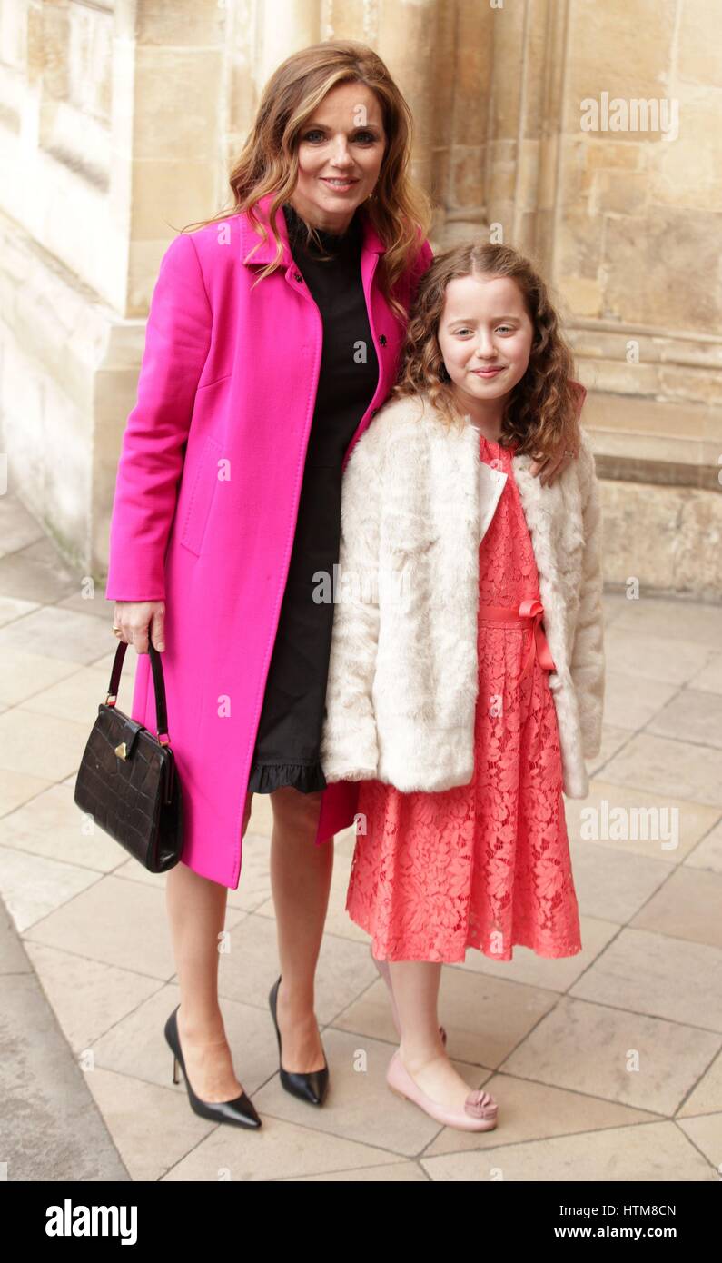 Geri Horner and daughter Bluebell arrives to attend the Commonwealth ...