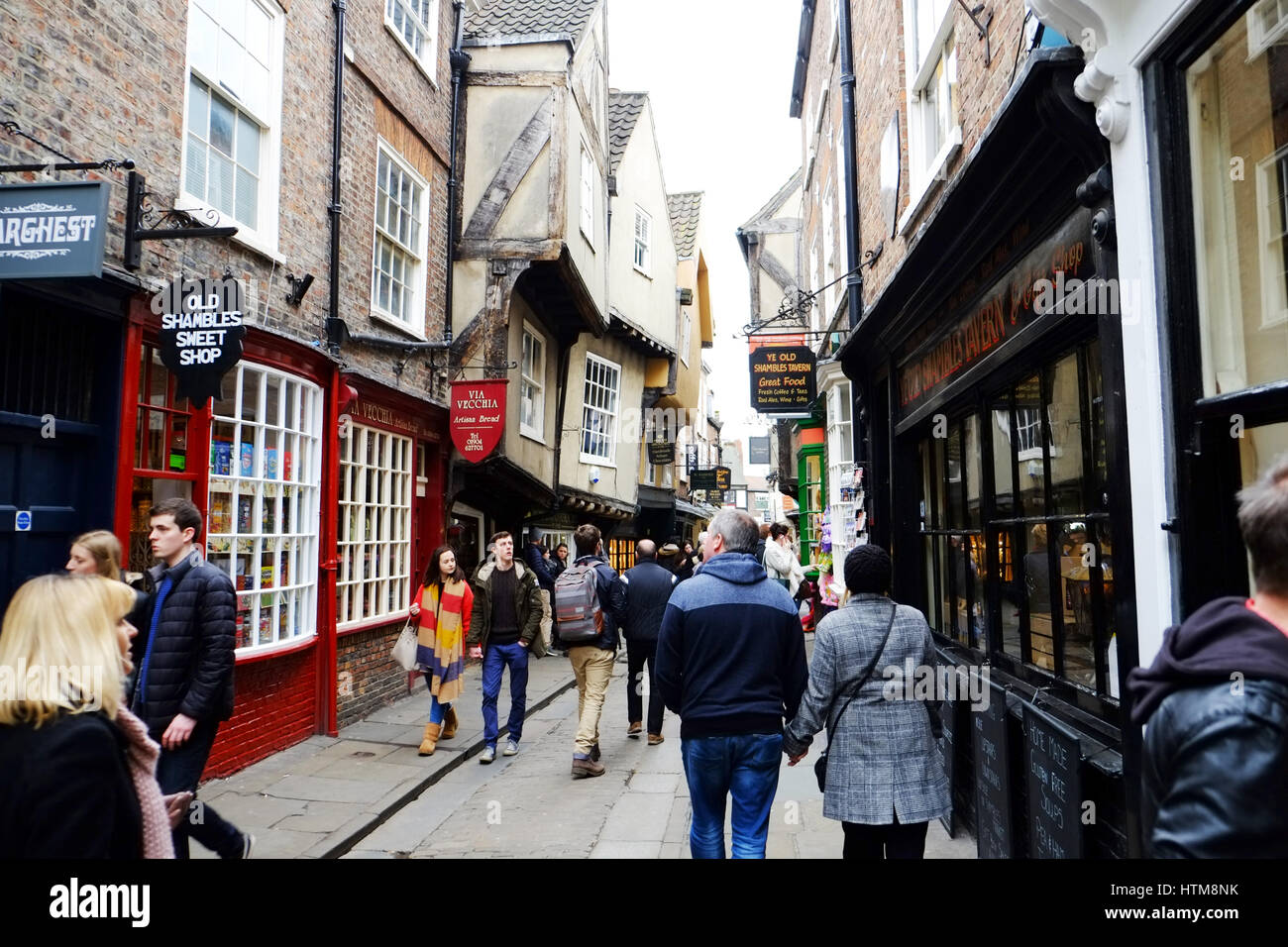 York shambles York city shambles shopping street York city area ...