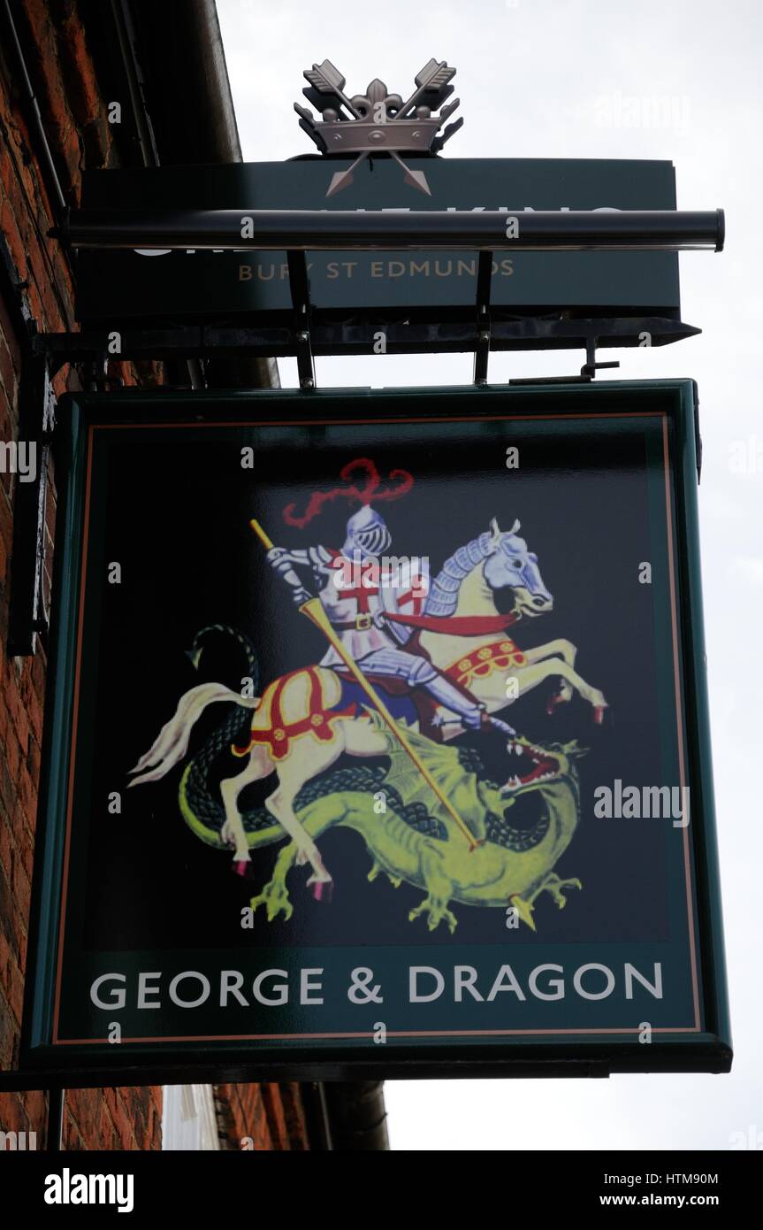 Inn sign george dragon inn hi-res stock photography and images - Alamy