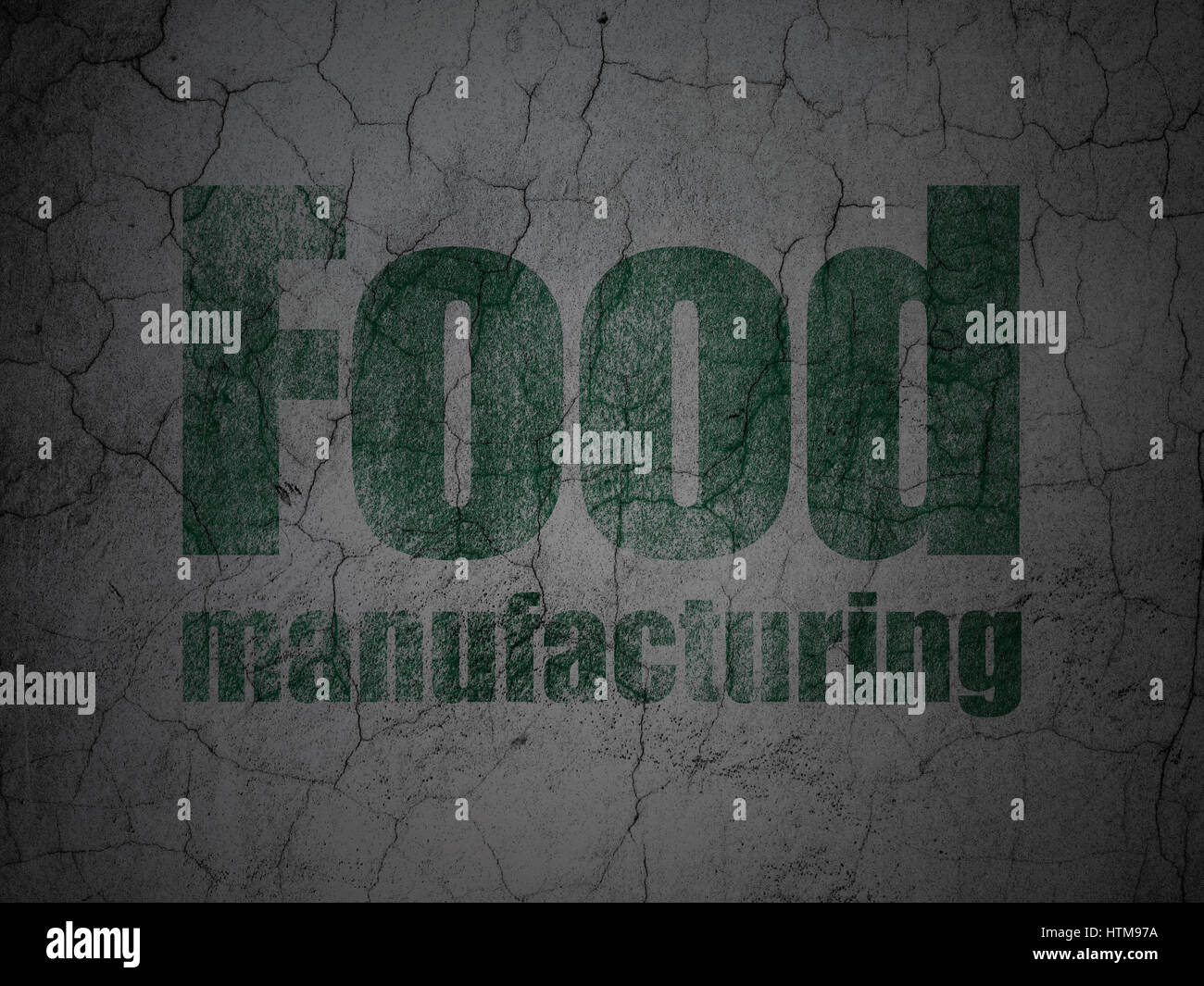 Manufacuring concept: Food Manufacturing on grunge wall background ...