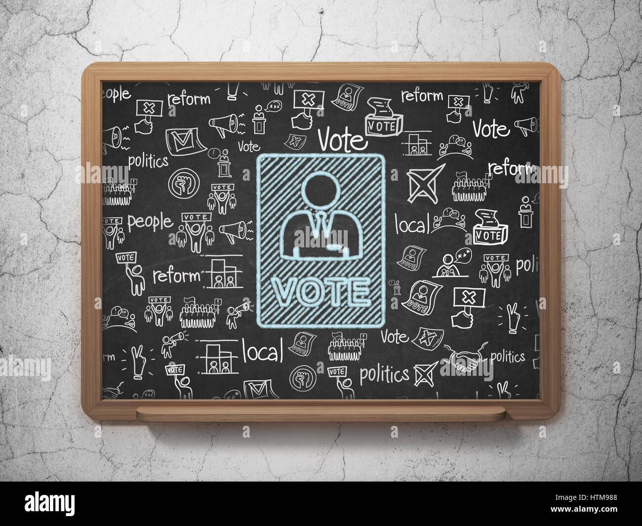 Political concept: Ballot on School board background Stock Photo - Alamy