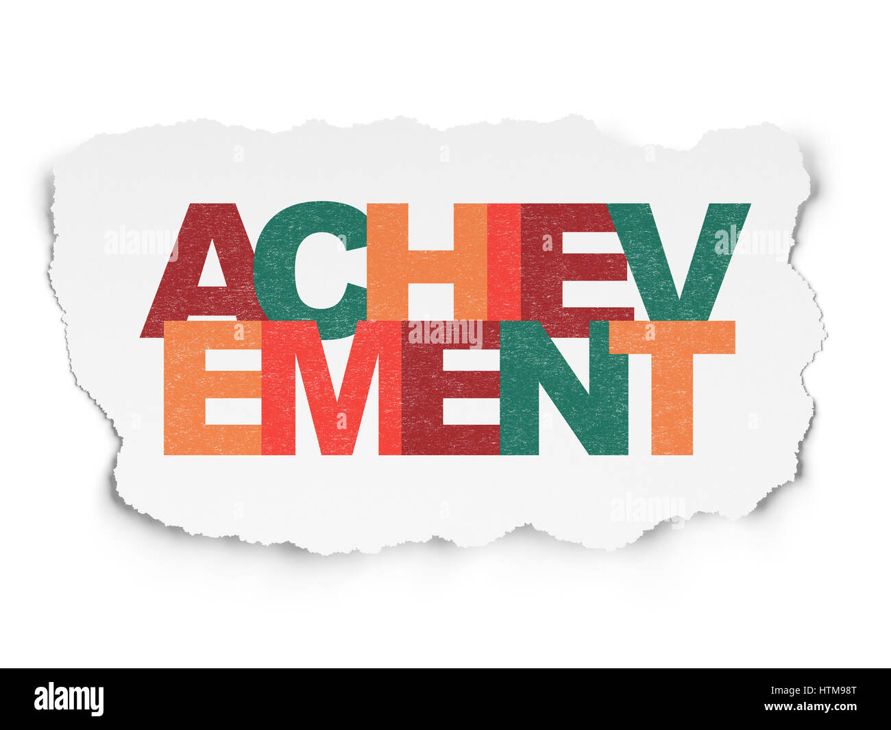 Learning concept: Achievement on Torn Paper background Stock Photo - Alamy