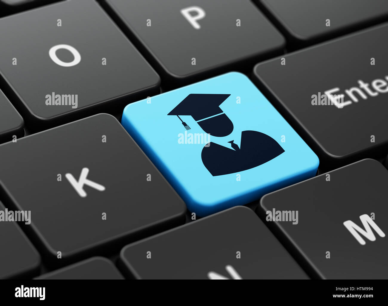 Education concept: Student on computer keyboard background Stock Photo ... Education concept: Student on computer keyboard background Stock Photo ...