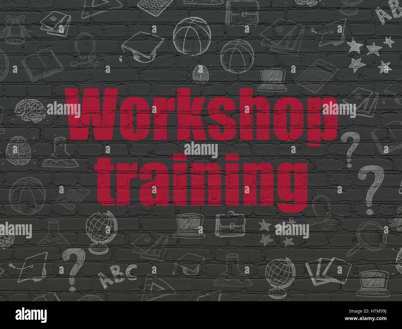 Education concept: Workshop Training on wall background Stock Photo - Alamy