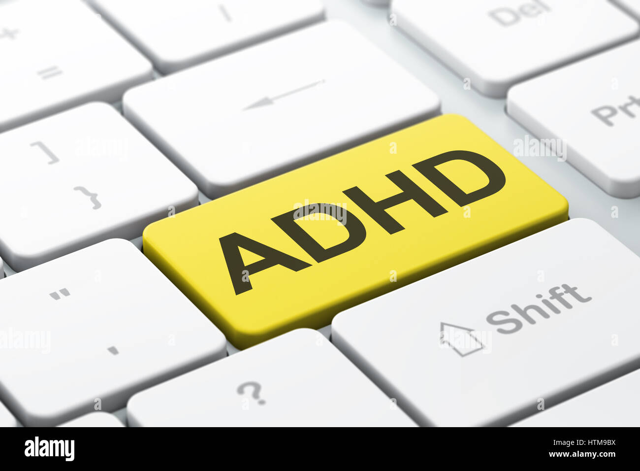 Medicine concept: ADHD on computer keyboard background Stock Photo - Alamy