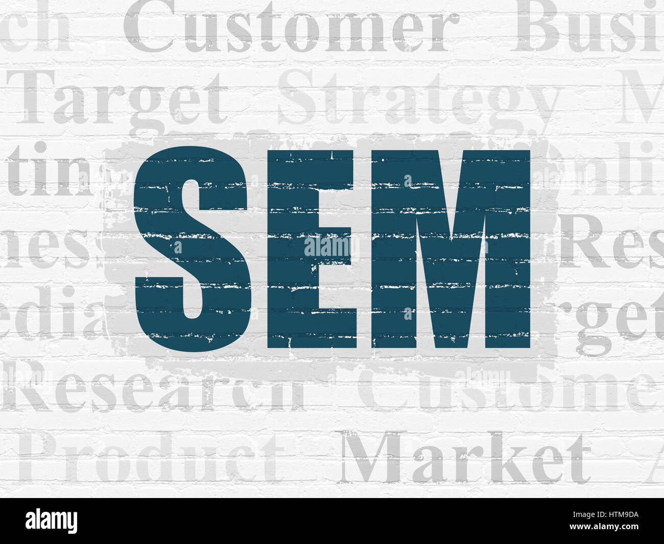 Advertising concept: SEM on wall background Stock Photo - Alamy