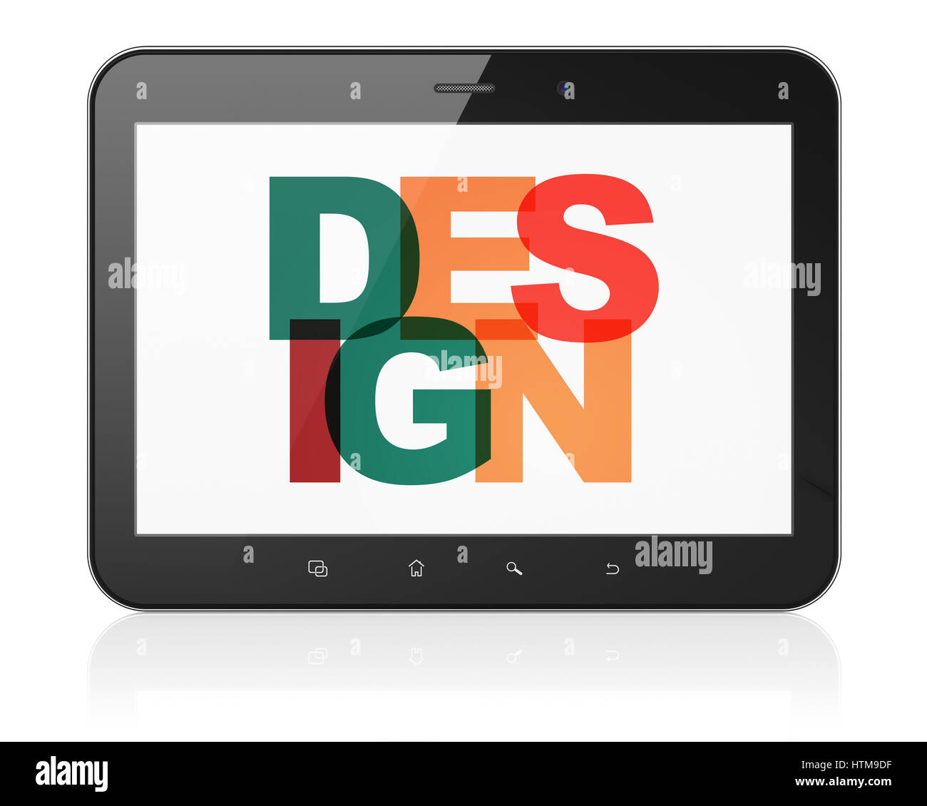 Marketing concept: Tablet Computer with Design on display Stock Photo ...