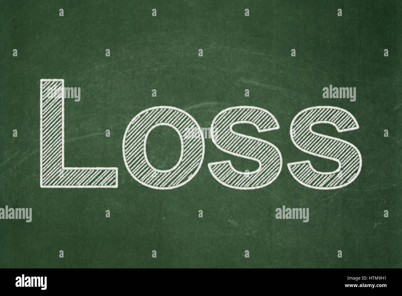 Finance concept: Loss on chalkboard background Stock Photo - Alamy