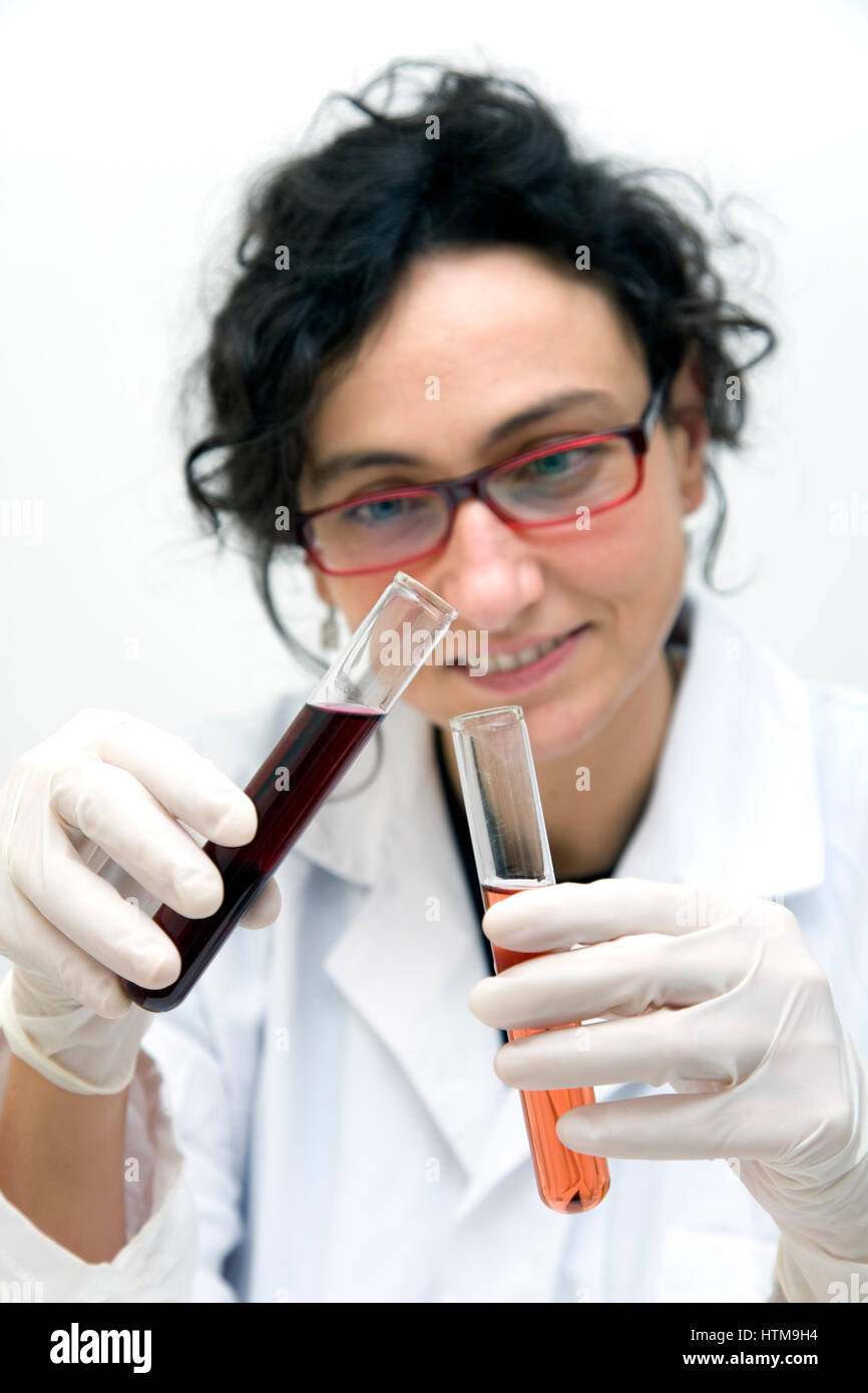 young woman scientific Stock Photo - Alamy