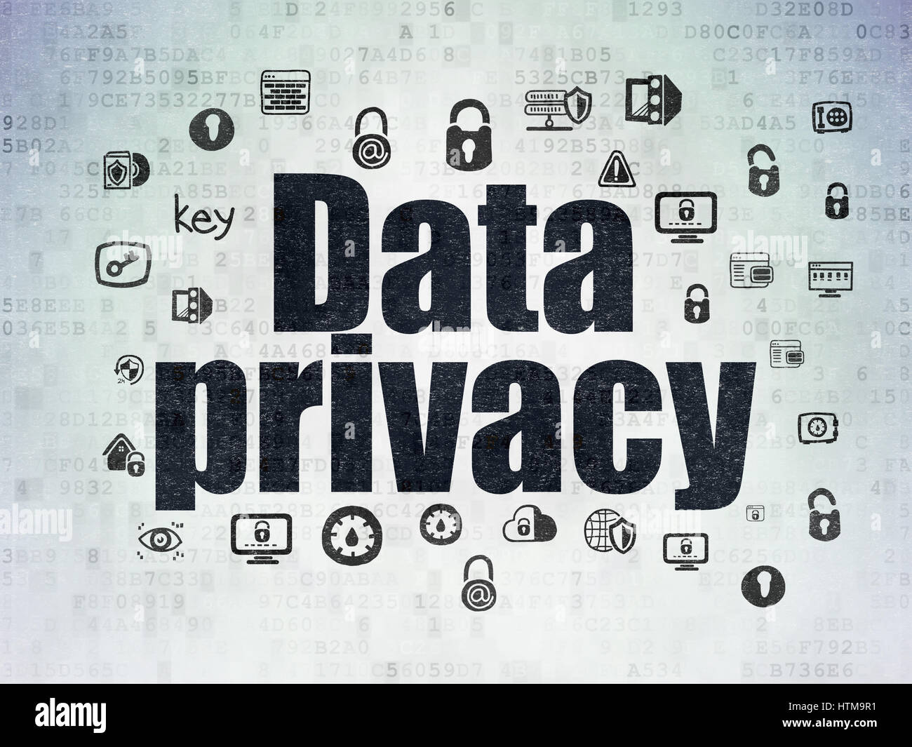 Security concept: Data Privacy on Digital Data Paper background Stock Photo - Alamy