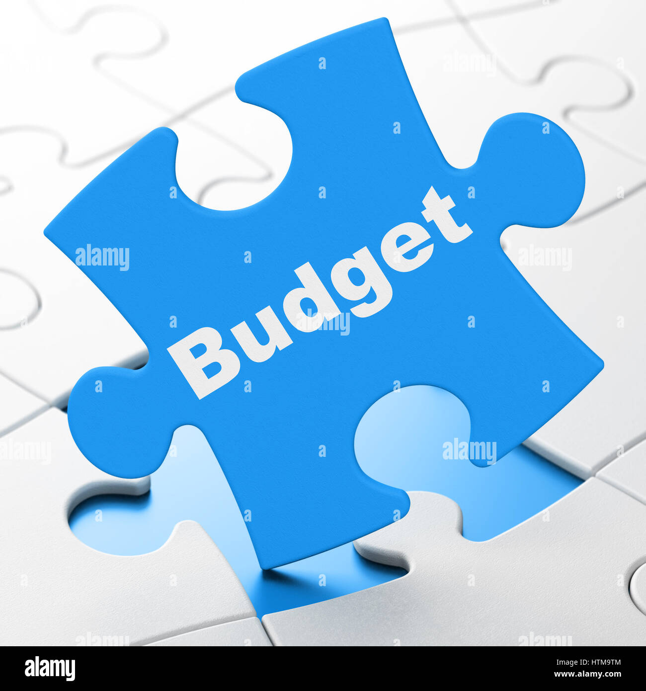 Money concept: Budget on puzzle background Stock Photo - Alamy