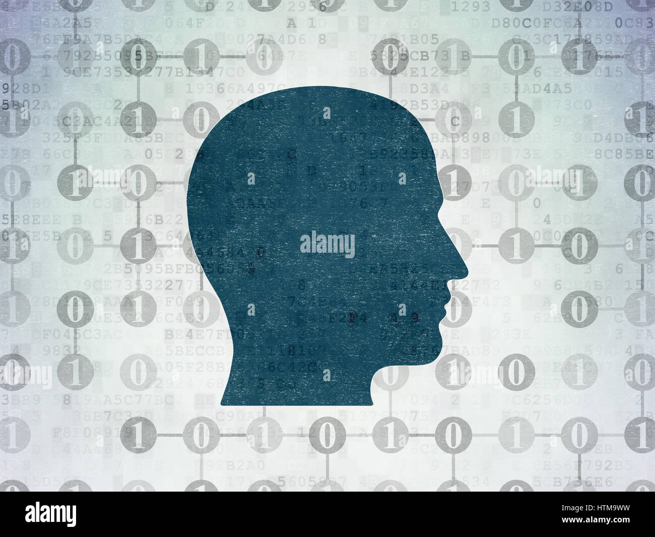 Data concept: Head on Digital Data Paper background Stock Photo - Alamy