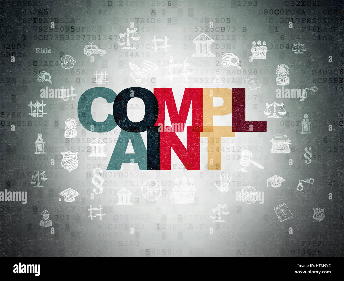 Law concept: Complaint on Digital Data Paper background Stock Photo - Alamy