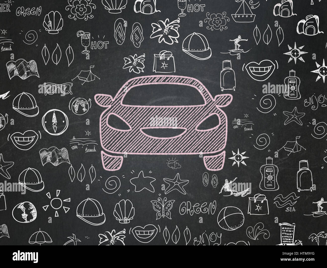 Car drawing on chalkboard car hi-res stock photography and images - Alamy