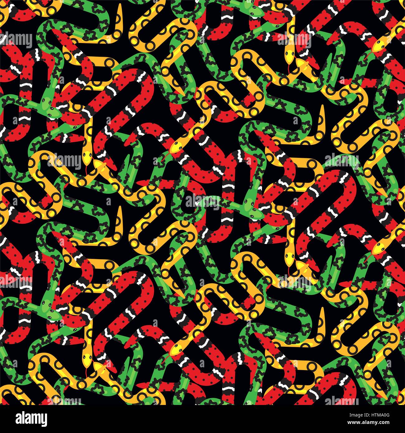 Serpent tangle black seamless pattern vector Stock Vector Image & Art ...