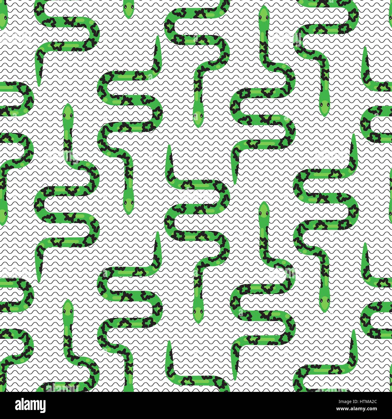 Cartoon snake on white seamless pattern vector Stock Vector Image & Art ...