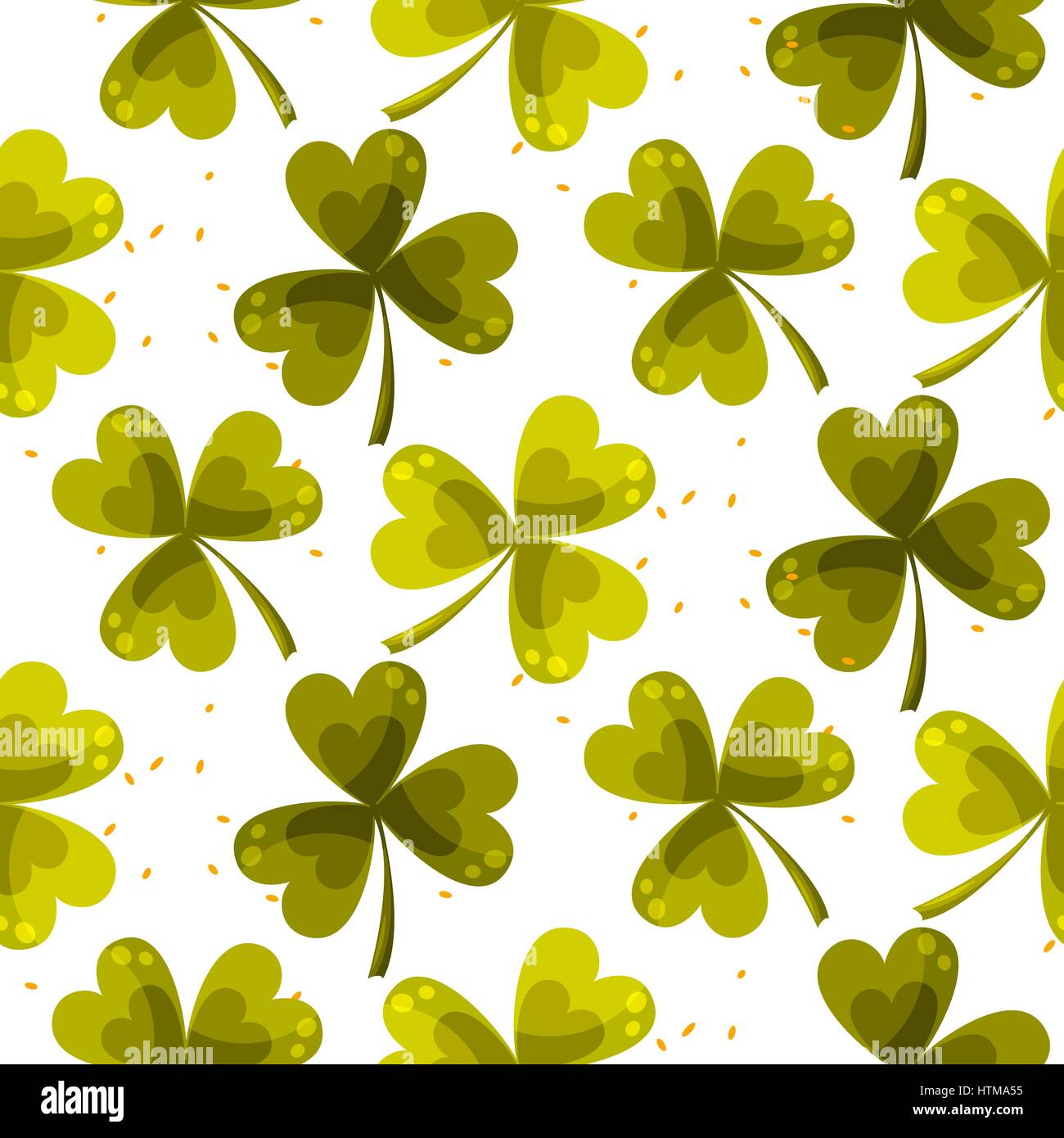 Clover trefoil leaf seamless vector pattern Stock Vector Image & Art ...