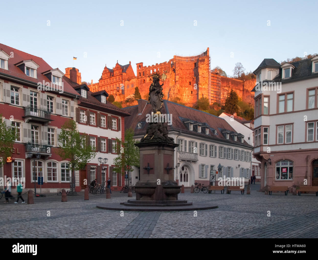 Heidelberg, Germany - April 20, 2015: Schloss oberhalb der Altstadt ...
