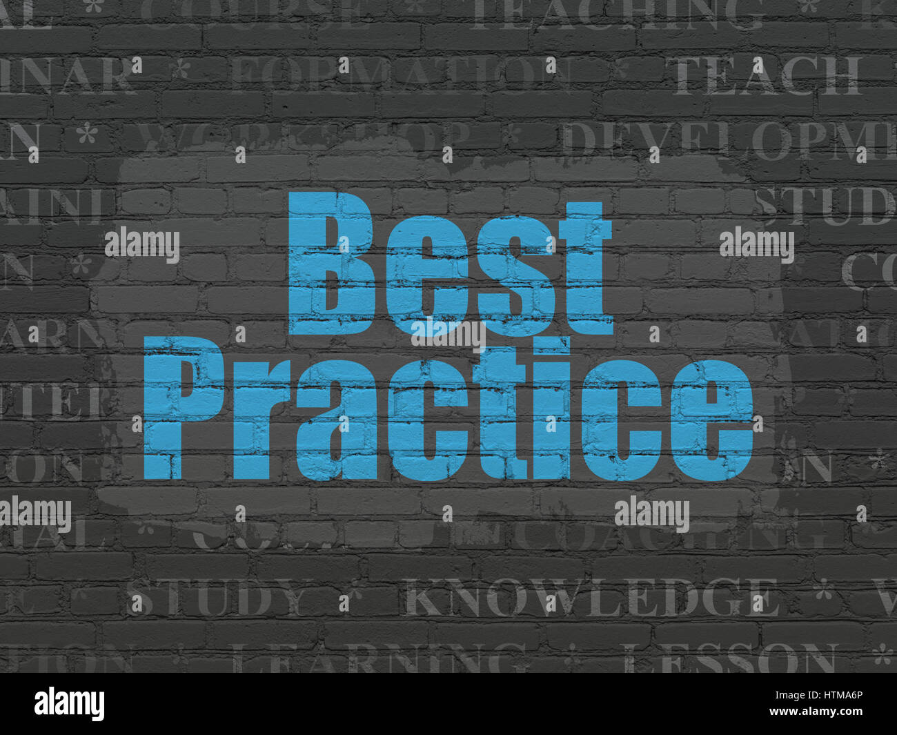 Education concept: Best Practice on wall background Stock Photo - Alamy