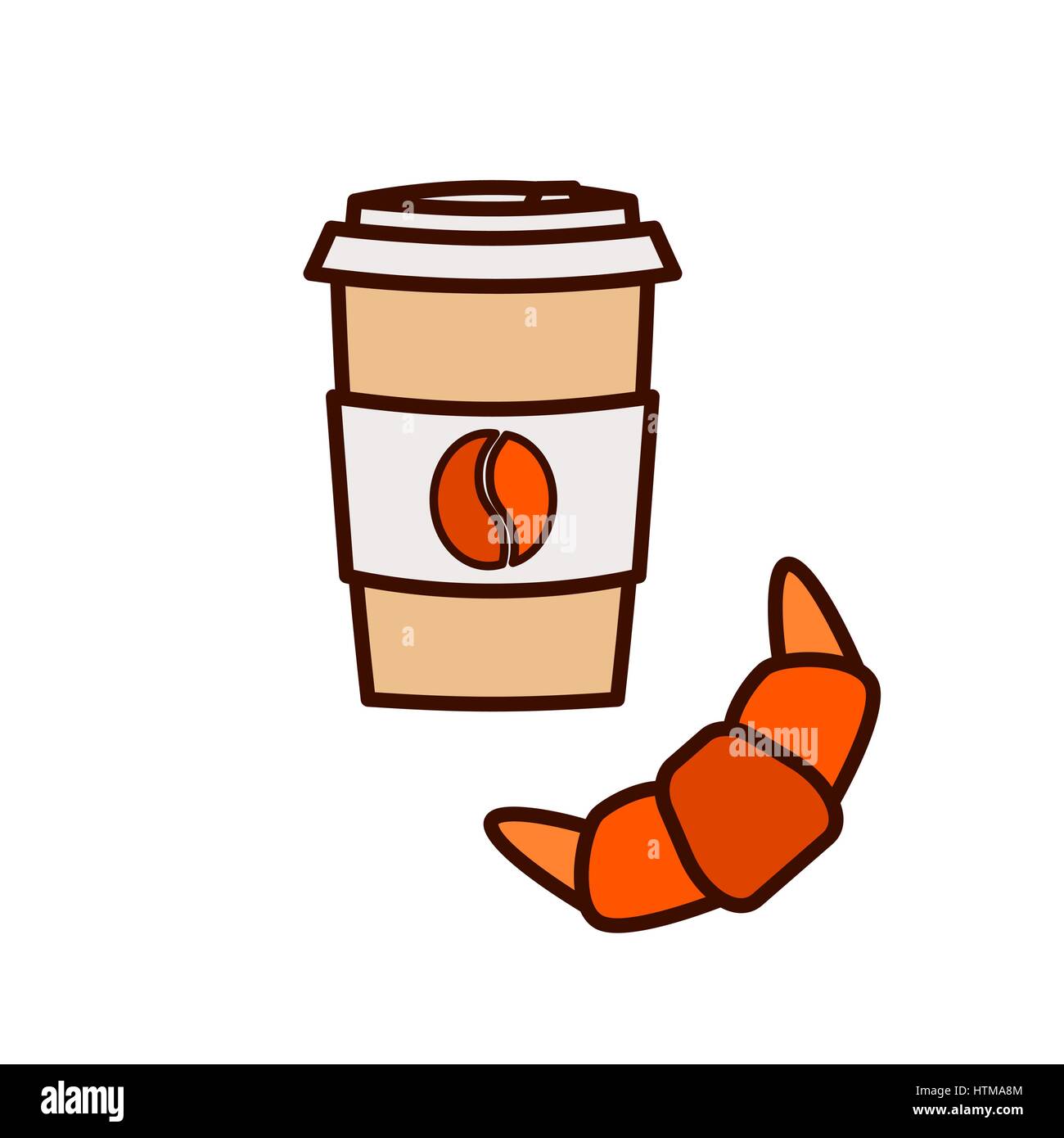 Croissant and macchiato Stock Vector Images - Alamy