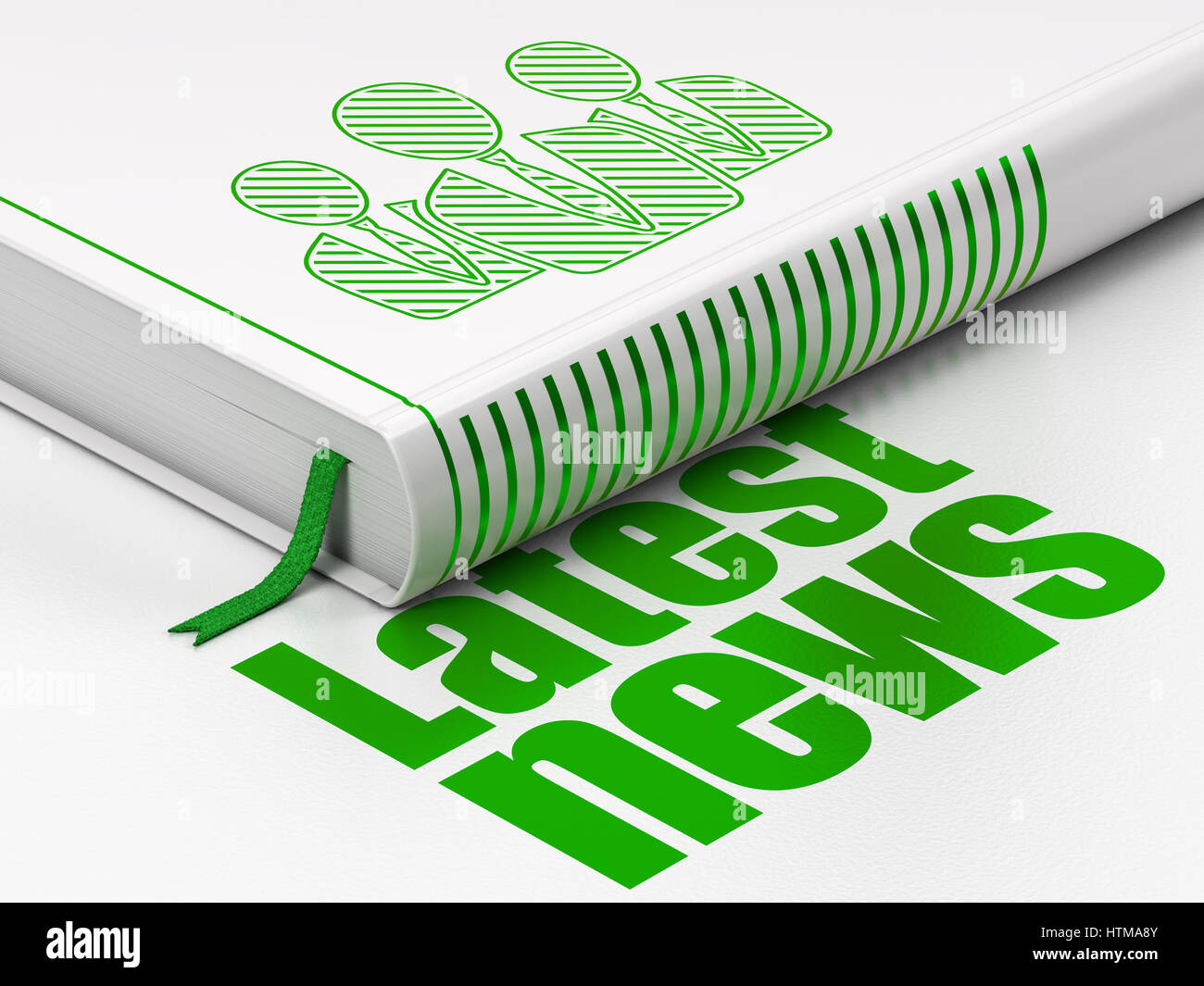 News concept: book Business People, Latest News on white background ...