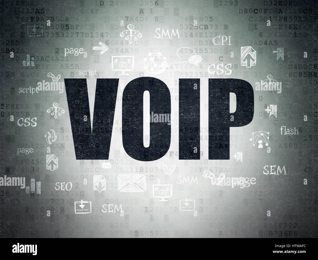 Web development concept: VOIP on Digital Data Paper background Stock Photo - Alamy