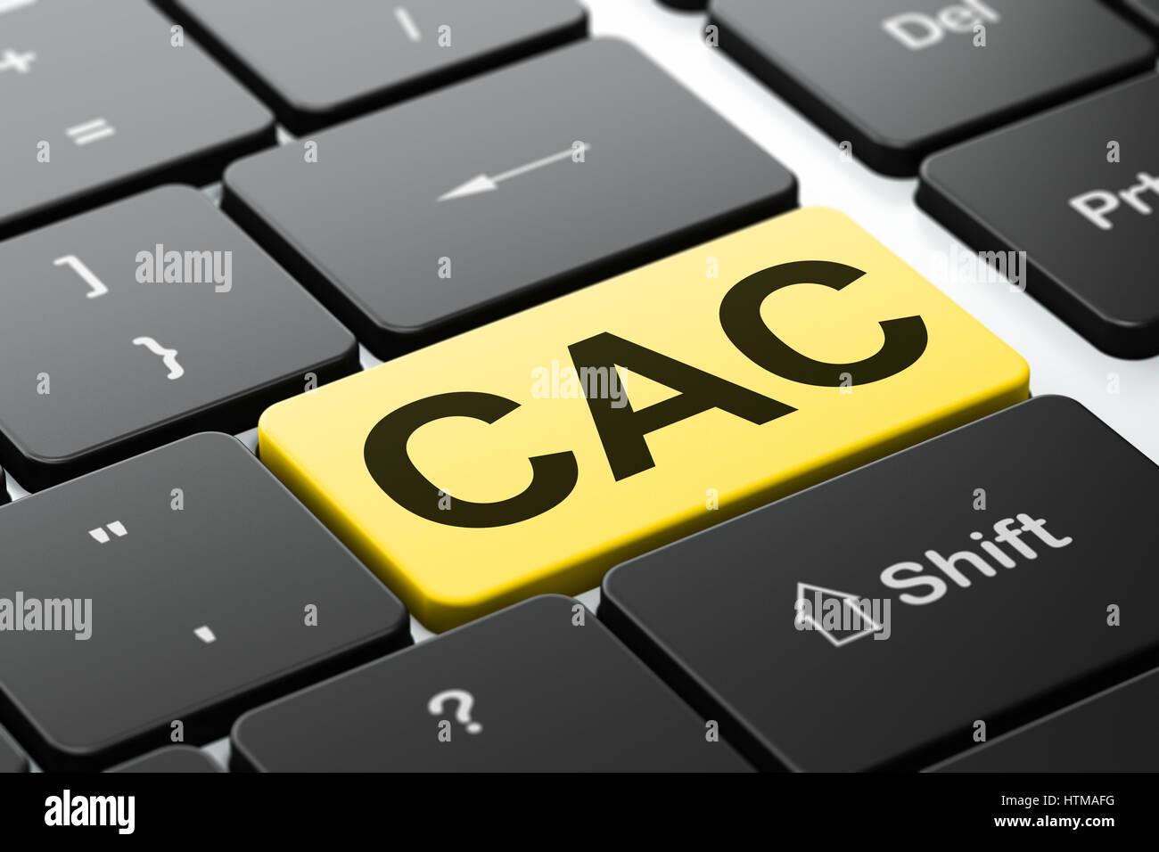 Stock market indexes concept: CAC on computer keyboard background Stock ...