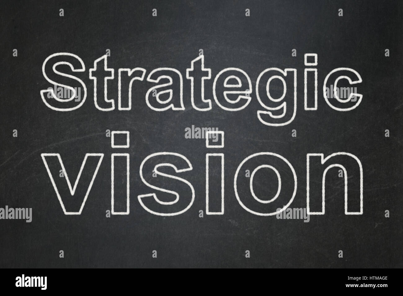 Finance concept: Strategic Vision on chalkboard background Stock Photo ...