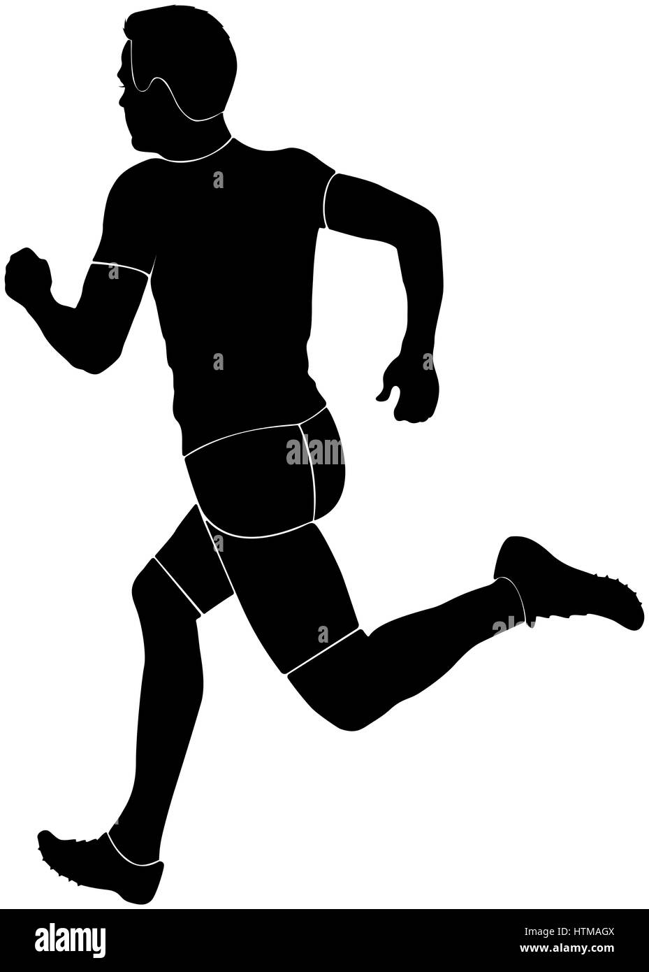 Man sprint sprinting run Cut Out Stock Images & Pictures - Alamy